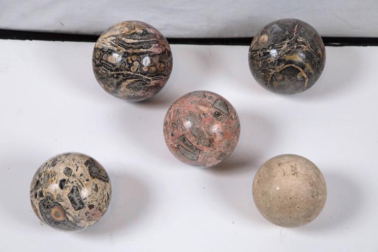 Set of Five Polished Marble Spheres, Italy, circa 1950s at 1stDibs ...