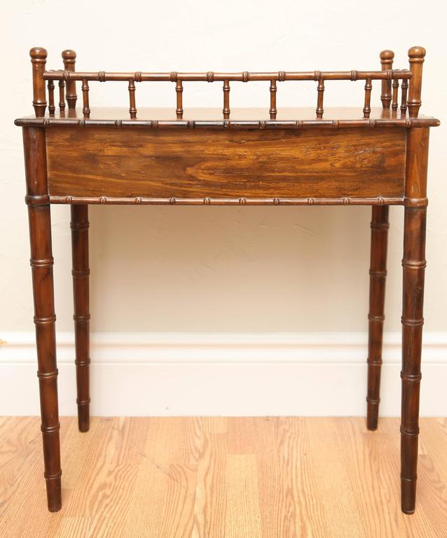 Italian Faux Bamboo Vanity Table and Bench at 1stDibs | bamboo vanity desk