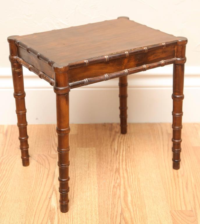 Italian Faux Bamboo Vanity Table and Bench at 1stDibs | bamboo vanity desk