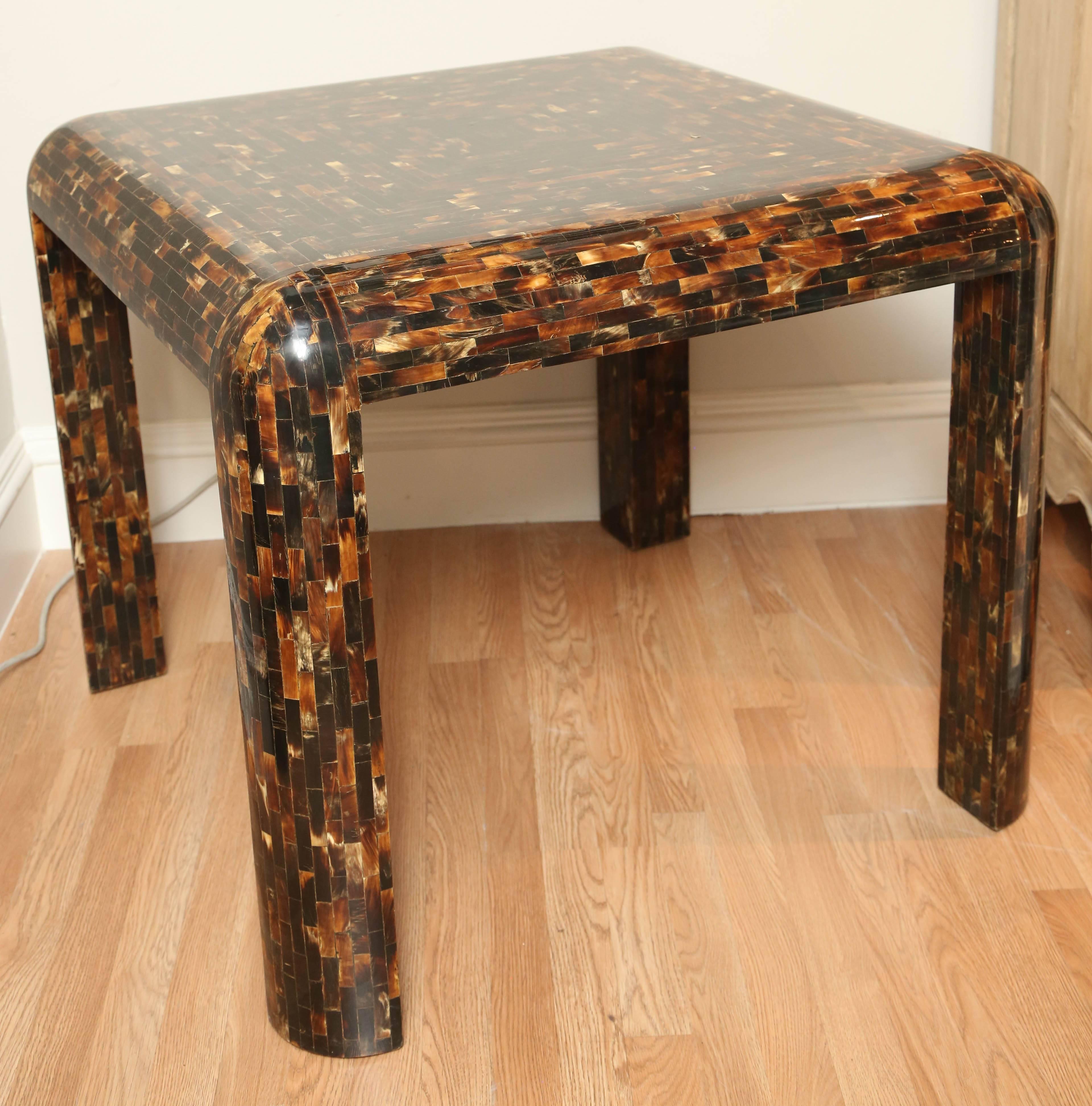 Pen Shell Game Table in the Style of Karl Springer at 1stDibs ...