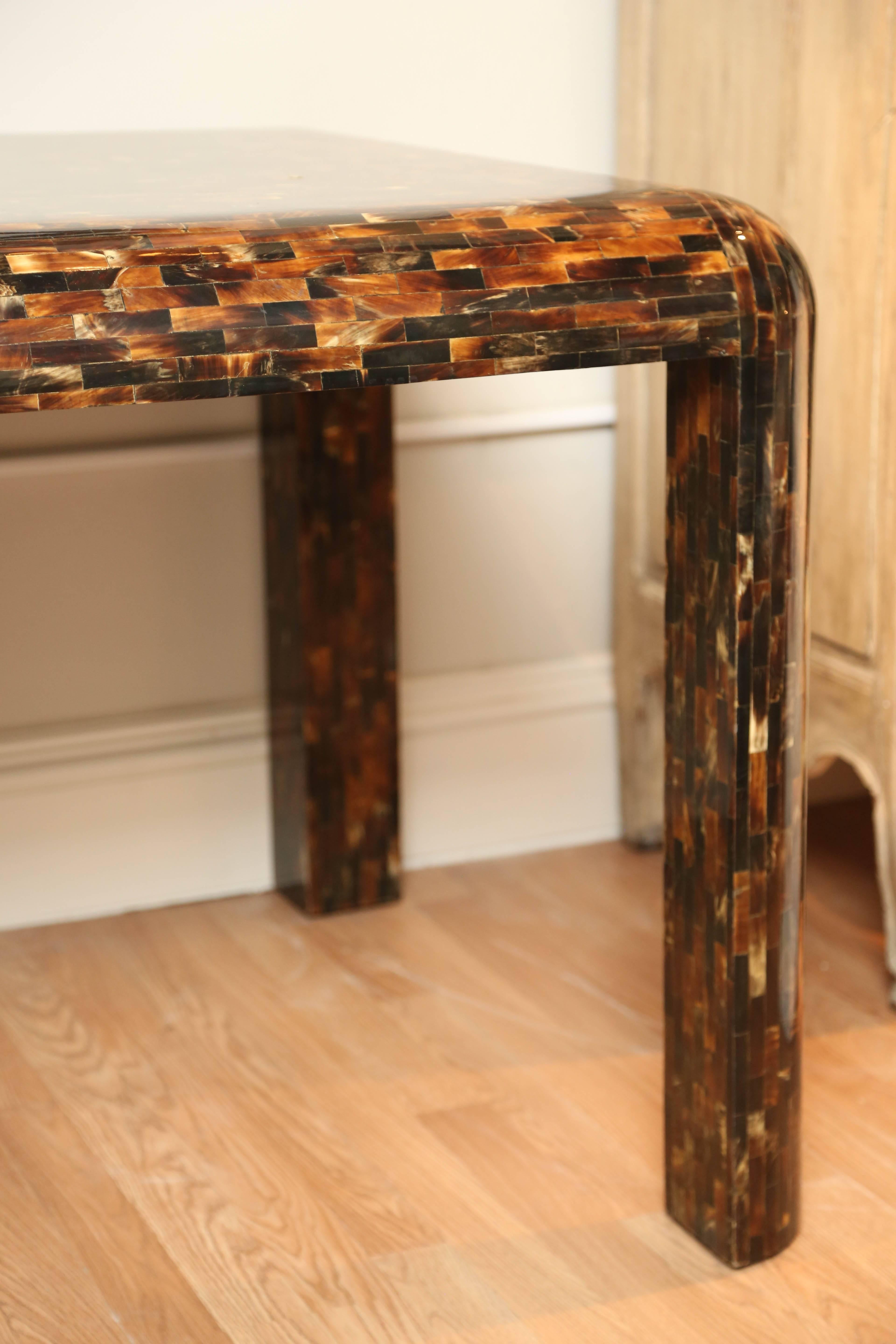 Pen Shell Game Table in the Style of Karl Springer at 1stDibs ...