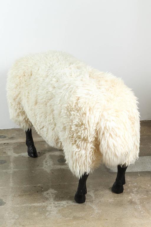 Sculpted Sheep Bench by John Geary For Sale at 1stDibs