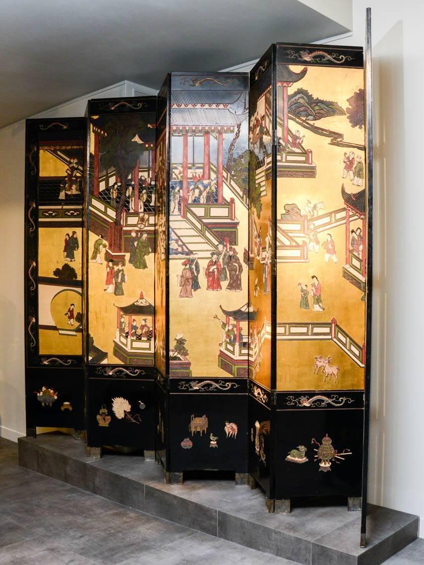Exceptional Japanese Style Screen at 1stDibs