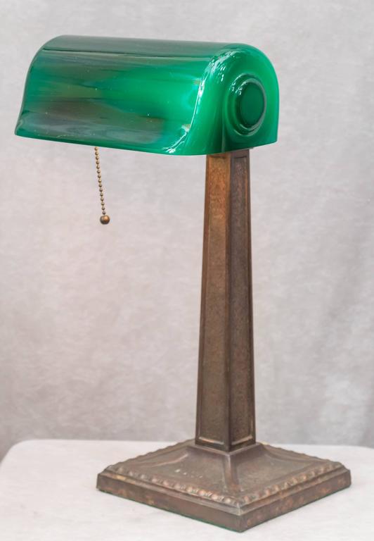 Banker's Desk Lamp by Verdelite at 1stDibs