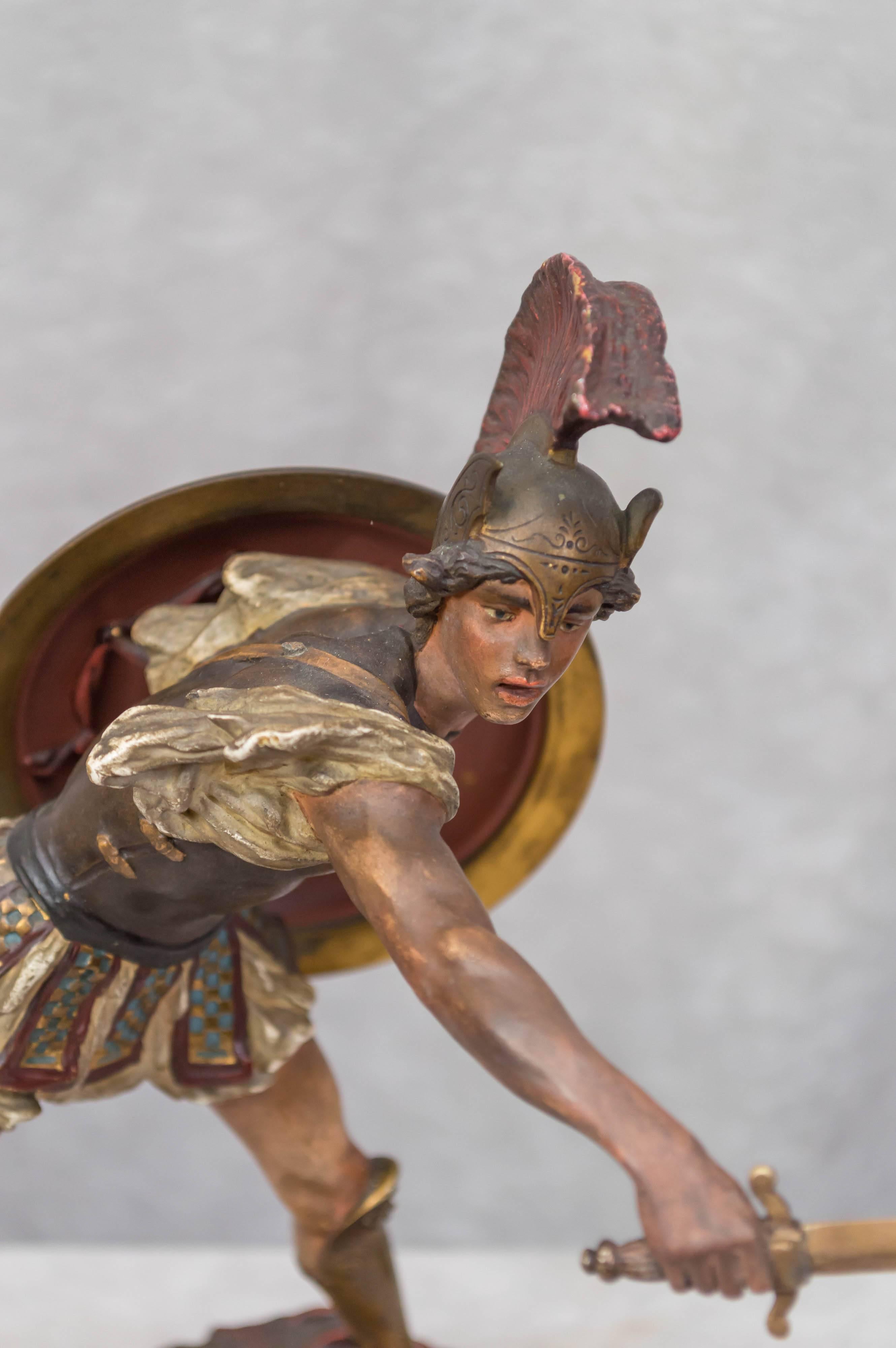 Vienna Bronze Figure of a Roman Warrior by Franz Bergmann For Sale at ...