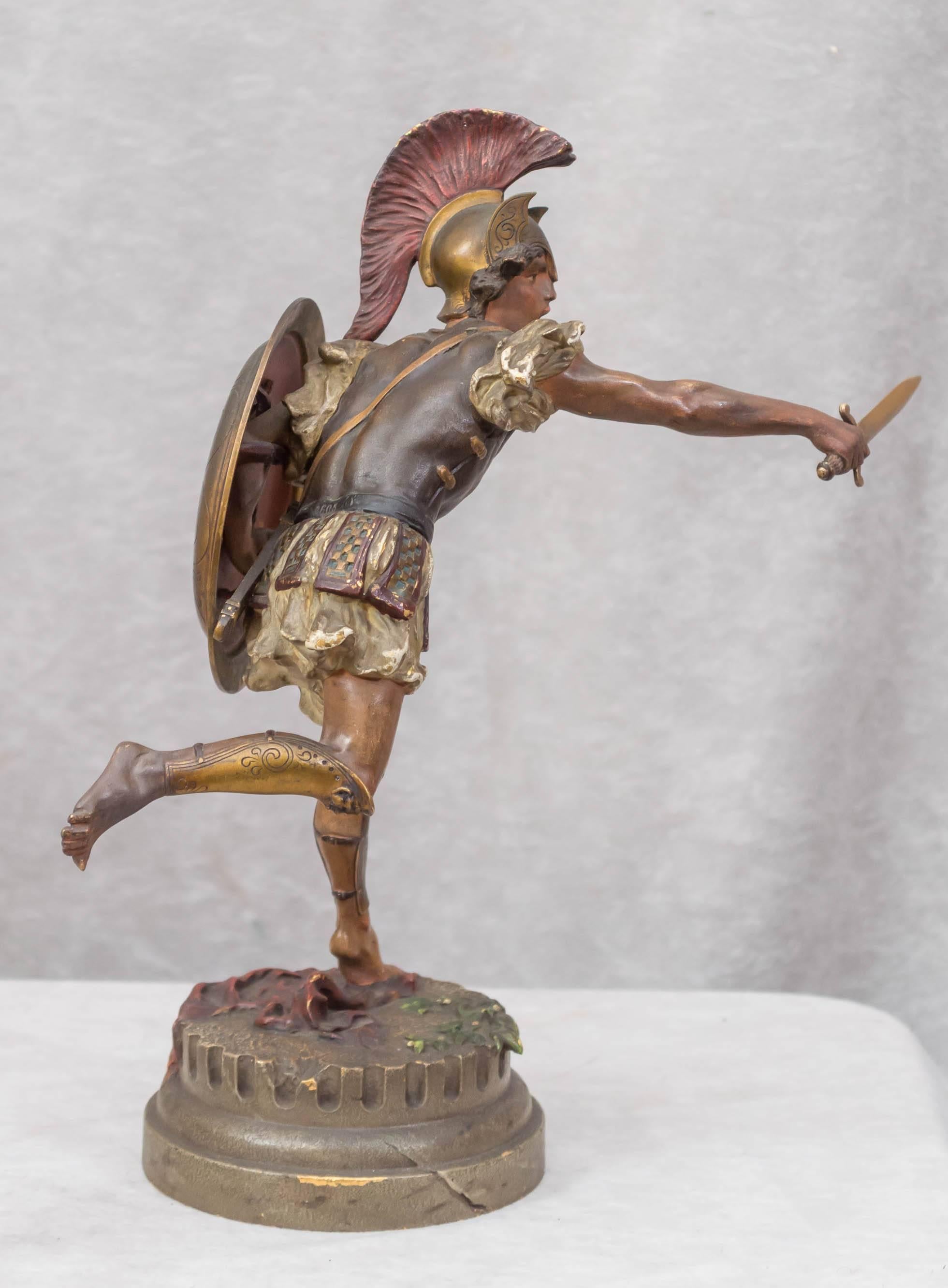 Vienna Bronze Figure of a Roman Warrior by Franz Bergmann For Sale at ...