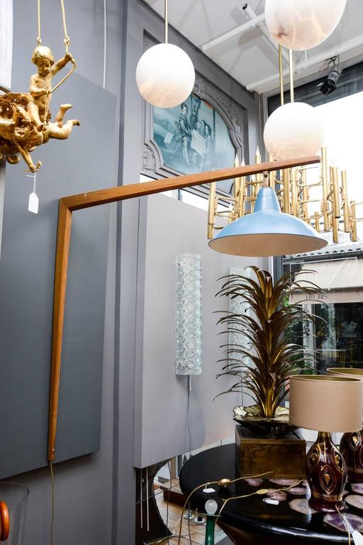 Original Right Angled Wall Sconce with Blue Sconce For Sale at 1stdibs