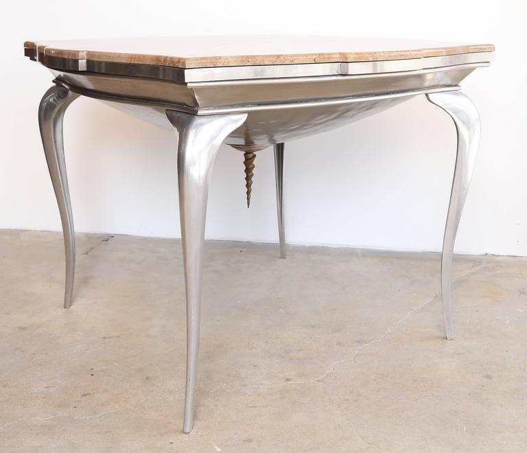 Mark Brazier Jones Mid-Century Unique Signed Central Table Steel and ...
