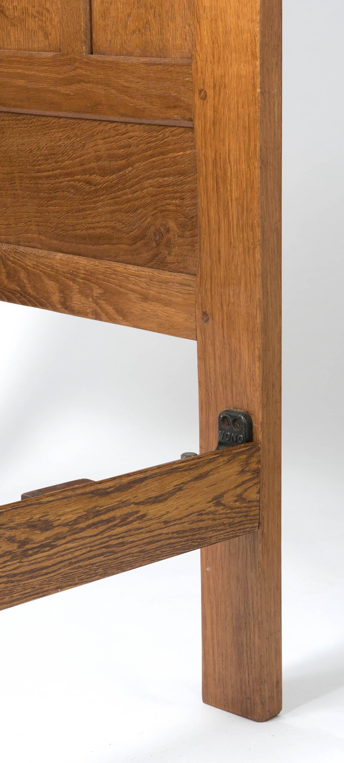 Robert Mouseman Thompson oak twin bed "JWB", England circa 1930 at ...