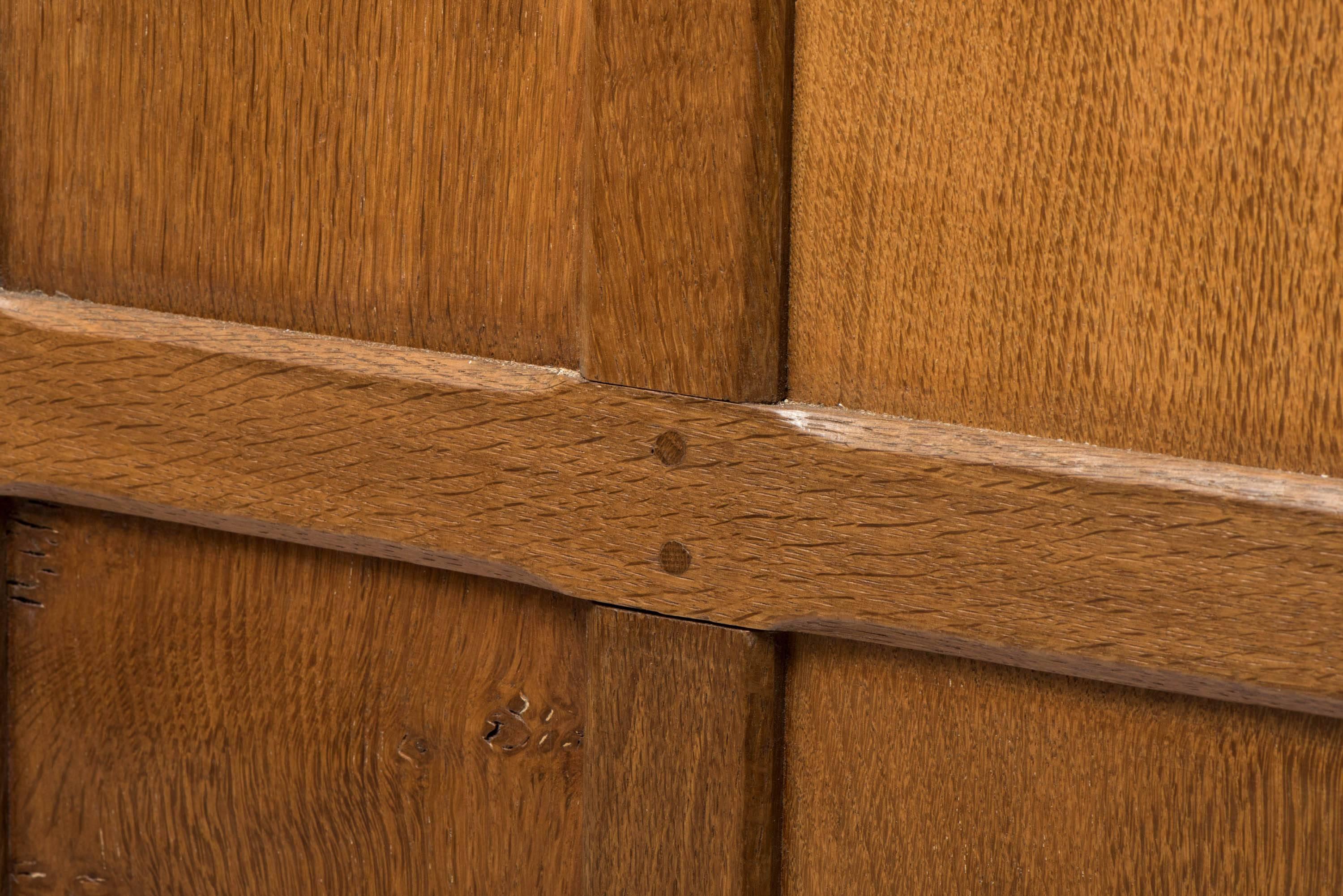 Robert Mouseman Thompson oak twin bed "JWB", England circa 1930 at ...