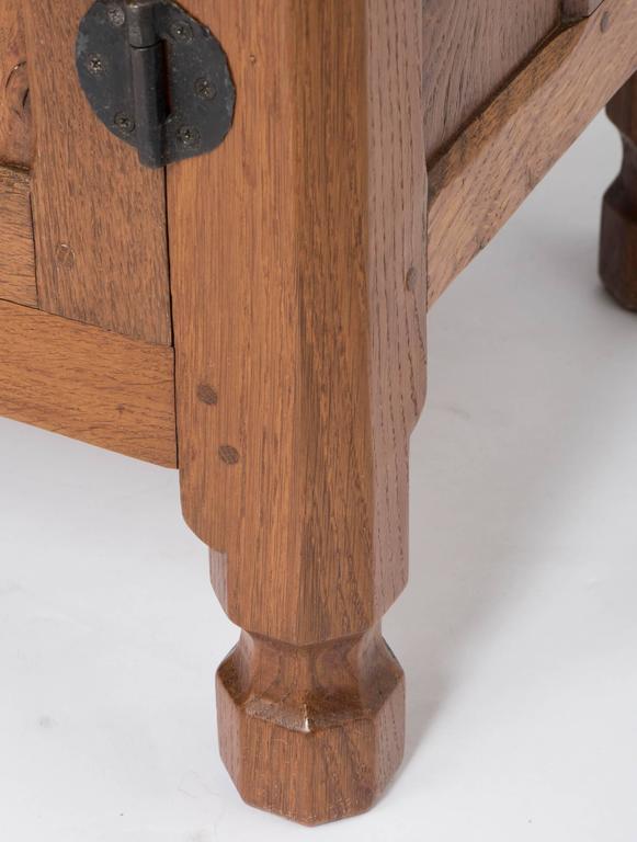 Robert Mouseman Thompson oak bedside cabinet, England circa 1930 at 1stDibs