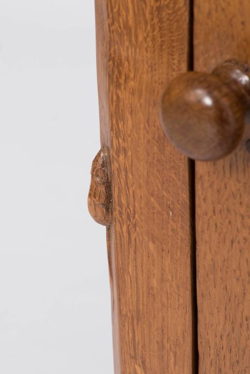 Robert Mouseman Thompson oak bedside cabinet, England circa 1930 at 1stDibs