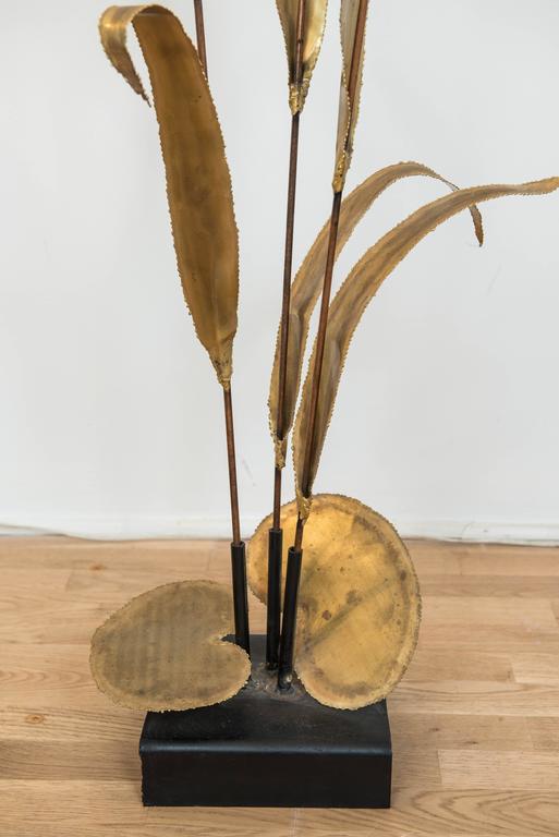 Metal Brutalist Bullrush Sculpture at 1stDibs