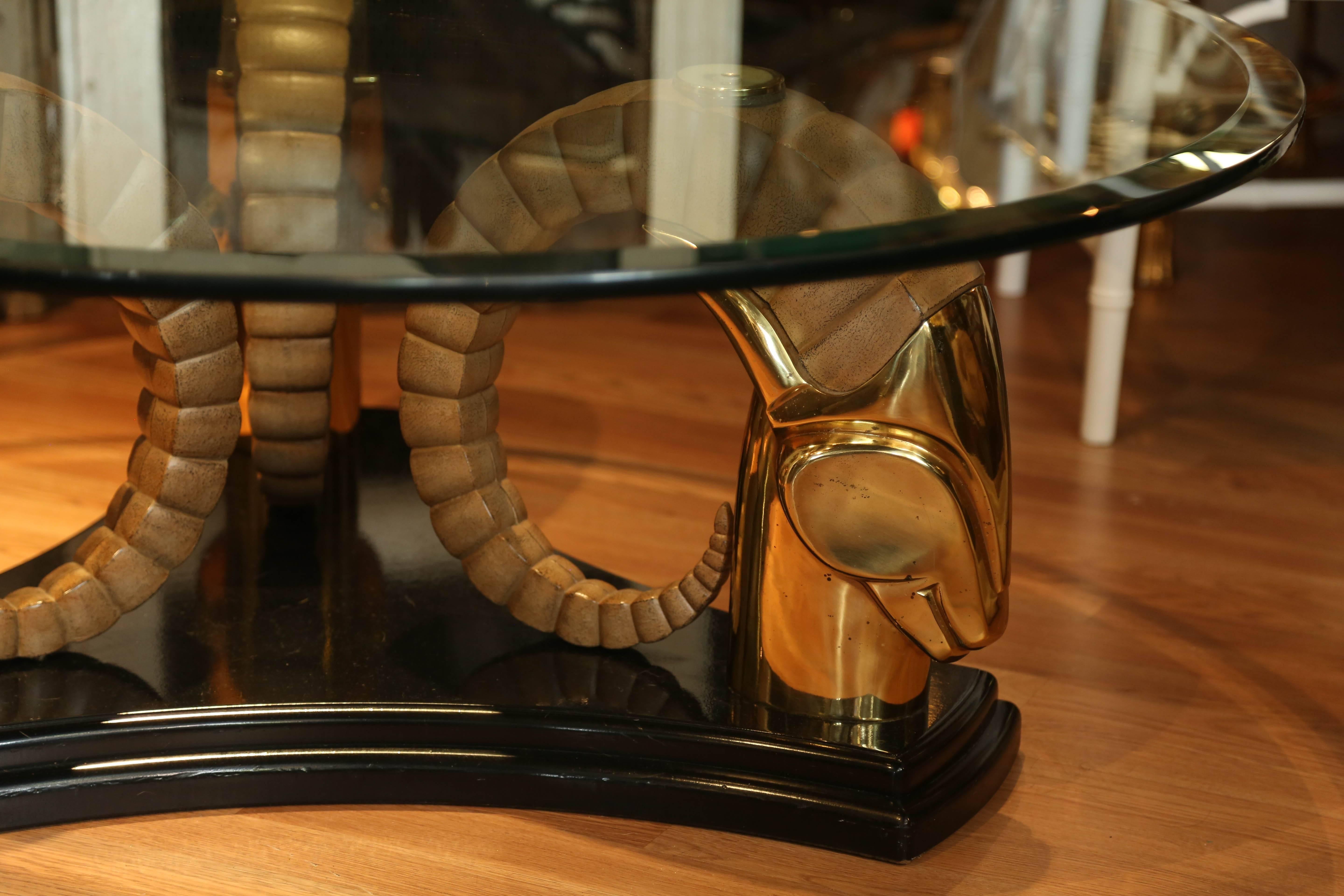 Mid-Century Ram's Head Coffee Table at 1stDibs | ram head coffee table ...