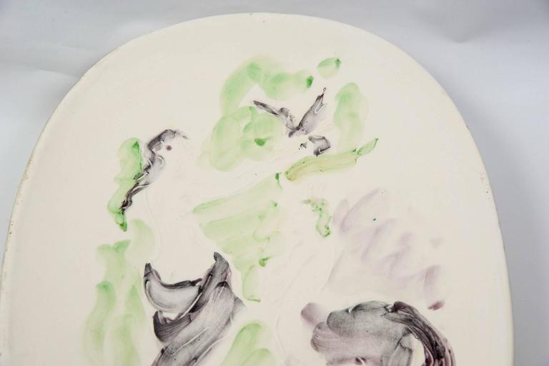 Marcel Vertes Beautiful Plate in Ceramic, Vallauris, circa 1955 For ...