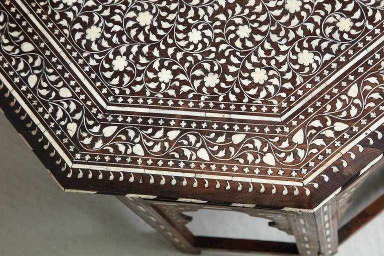 Indian Bone Inlaid Sandalwood Octagonal Table at 1stDibs