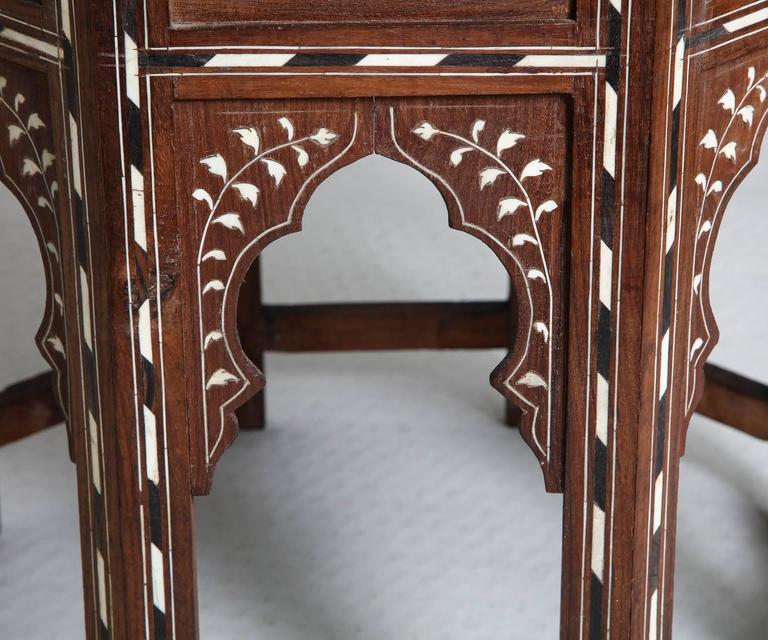 Indian Bone Inlaid Sandalwood Octagonal Table at 1stDibs