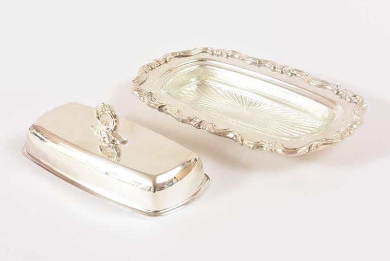 Charming Silver Plated Butter Dish, Vintage at 1stDibs