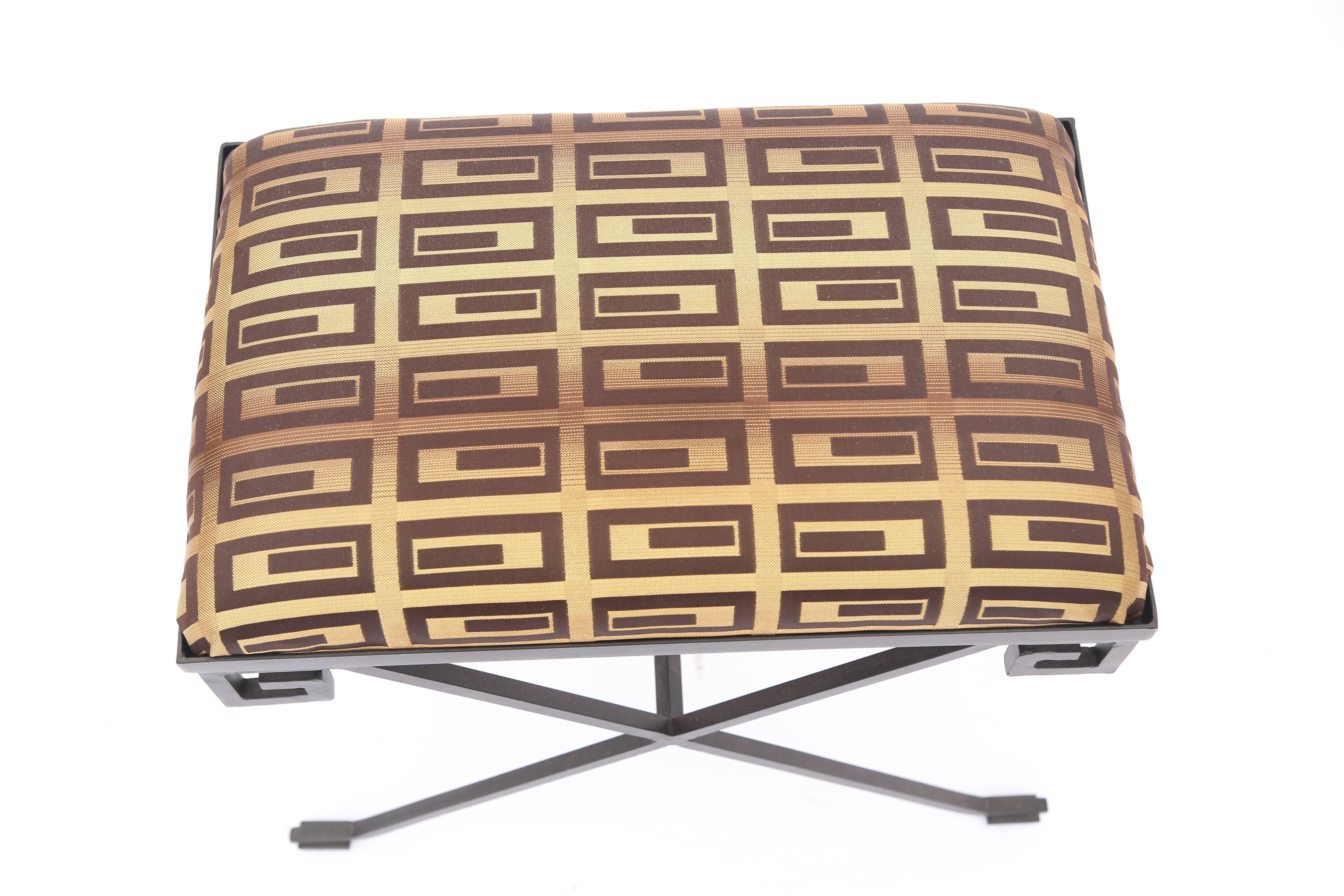 Iron Stool with Neoclassical Greek Key Decoration For Sale at 1stDibs ...