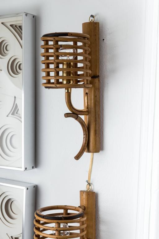 "Single" Petite Bamboo Sconce For Sale at 1stDibs