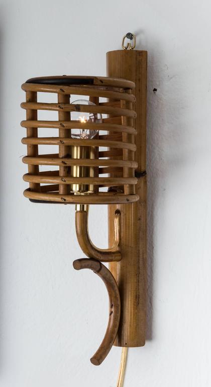"Single" Petite Bamboo Sconce For Sale at 1stDibs