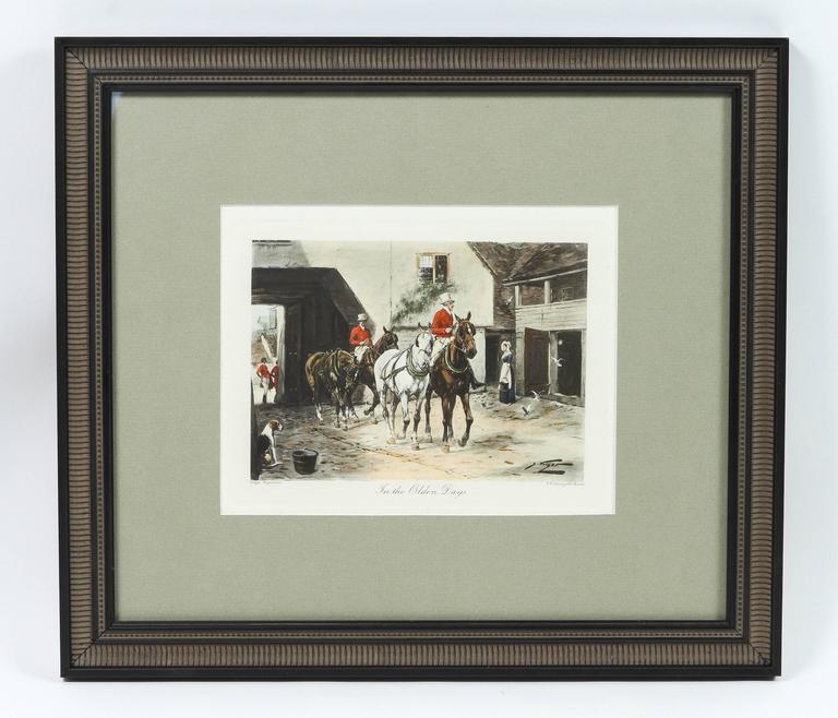 Vintage British Equestrian Etchings by George Wright at 1stDibs