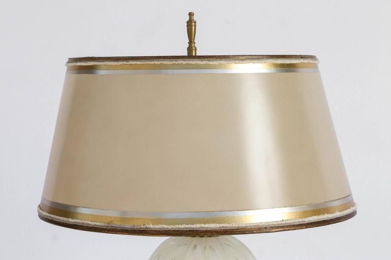 Pair of Mid-Century Italian Murano Iridescent Lamps For Sale at 1stDibs