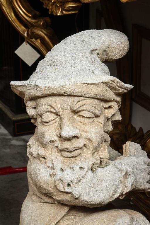 Group of Four French Carved Limestone Gnomes from the Early 1900s at ...