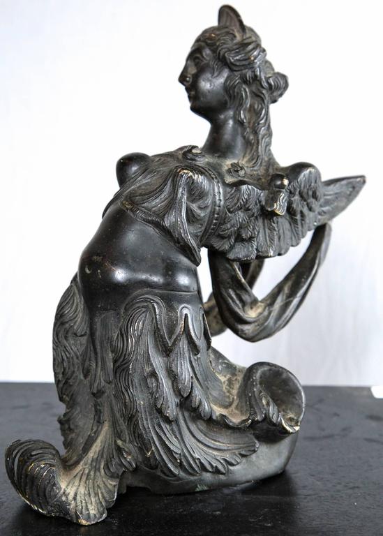Pair of Italian Renaissance Bronze Female Figures at 1stDibs