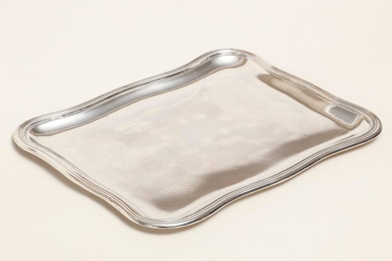 French Art Deco Sterling Silver Small Rectangular Tray at 1stDibs