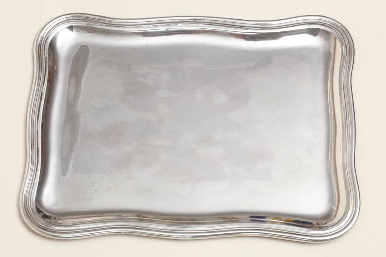 French Art Deco Sterling Silver Small Rectangular Tray at 1stDibs