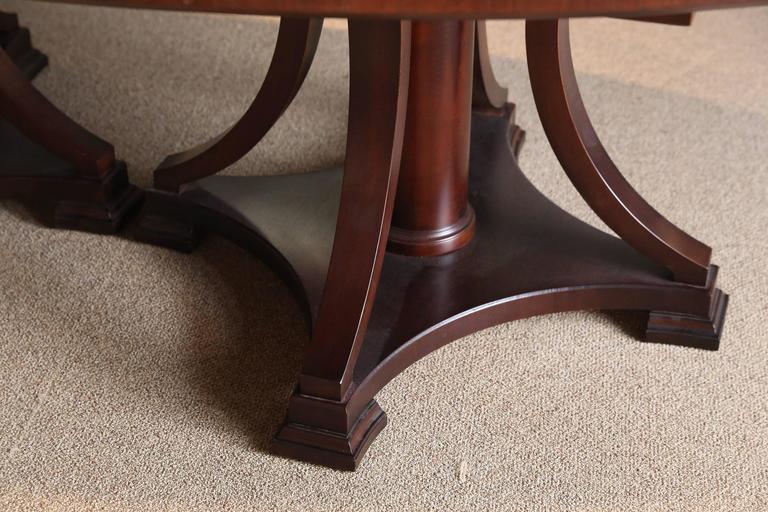 Large Oval Dining Table, Double Pedestal, Mid-Century, Mahogany with ...