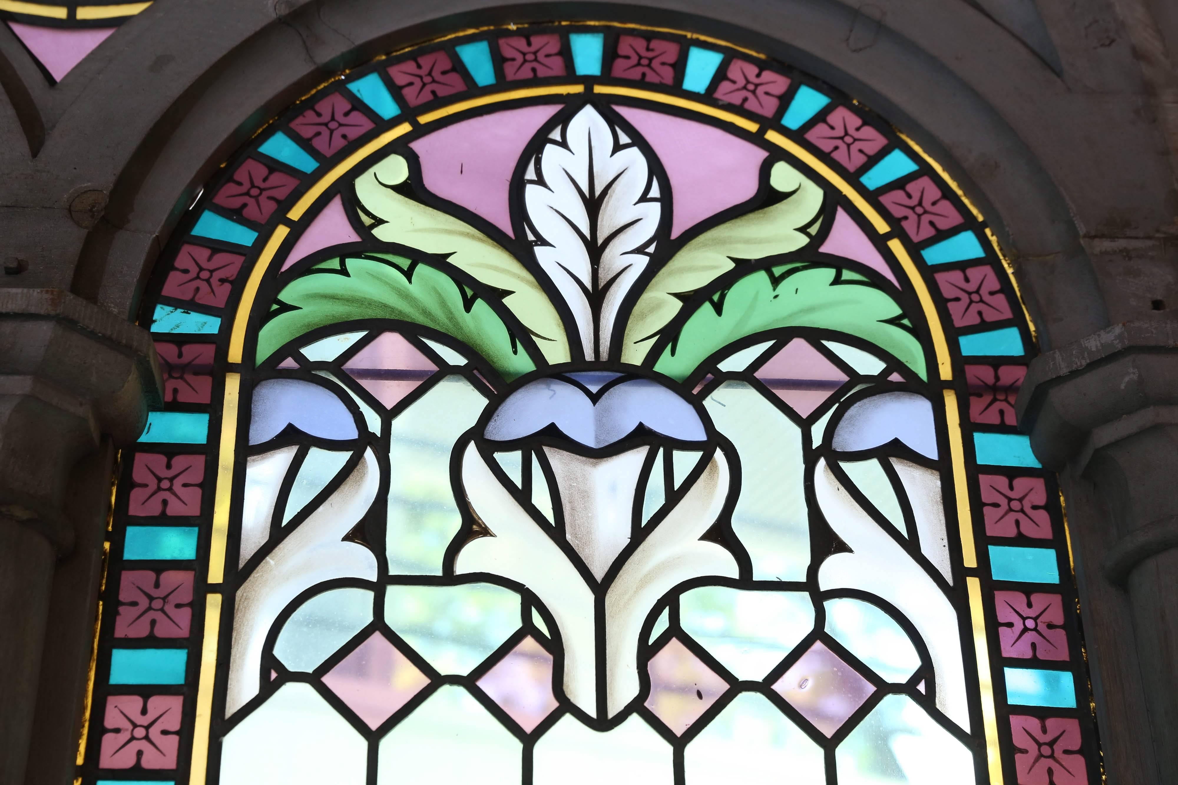 Religious Stained Glass Window, Antique, Depicting a Disciple For Sale ...