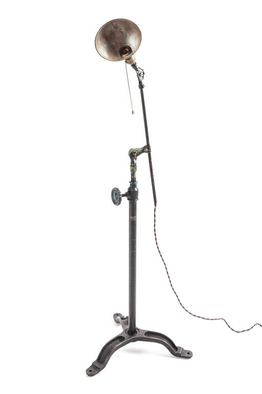 1940s Industrial Boom Articulating Floor Lamp For Sale at 1stDibs