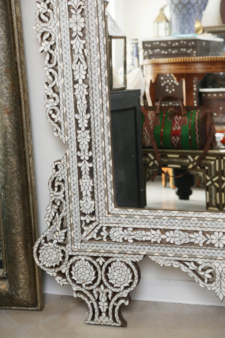 Gorgeous Large 1940s Palatial Syrian Mother-of-Pearl Mirror at 1stDibs