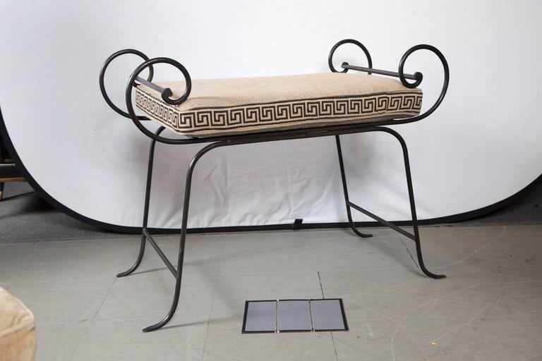 Pair of Mid-Century Iron Benches For Sale at 1stDibs
