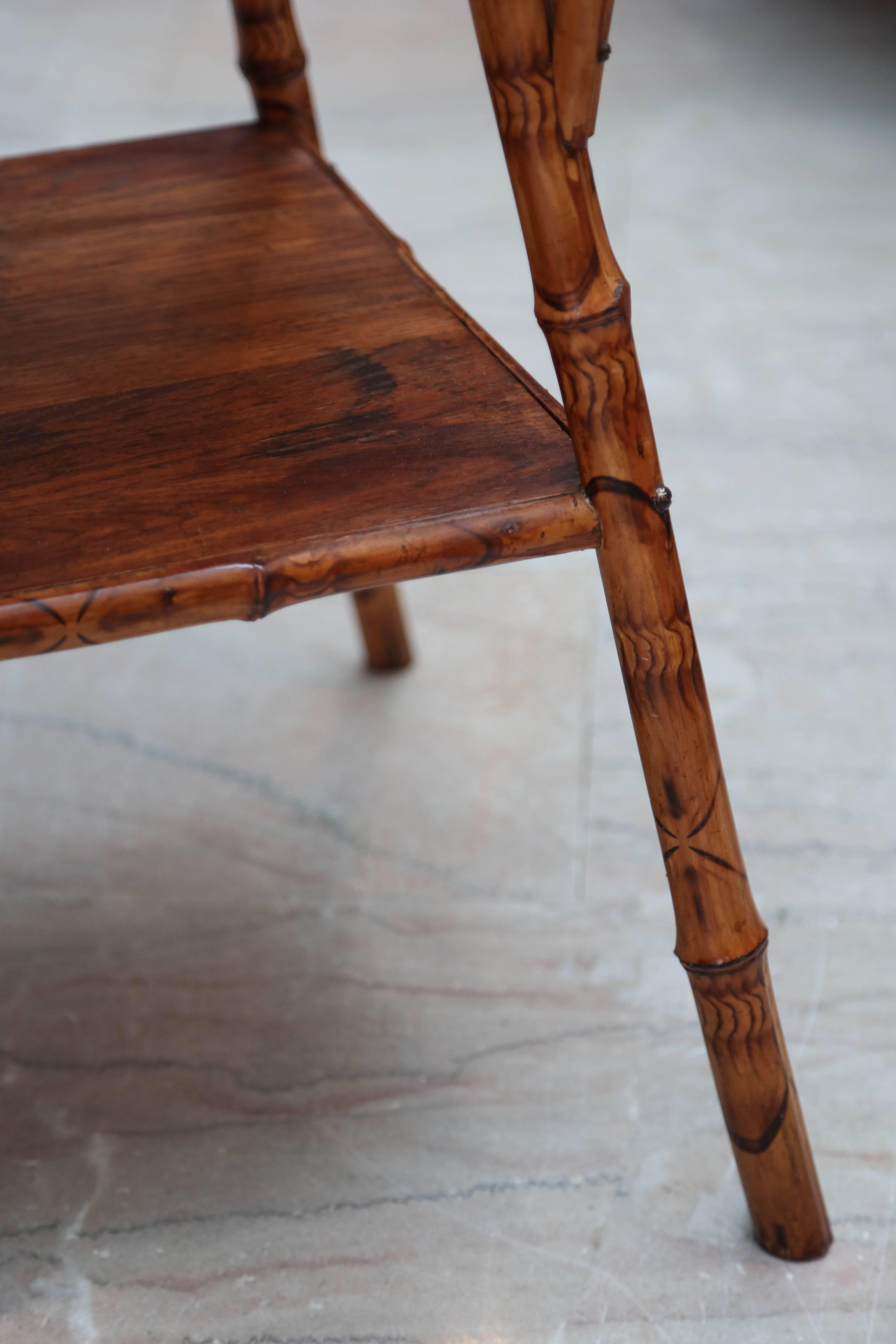 Signed Japanned Bamboo End Table at 1stDibs