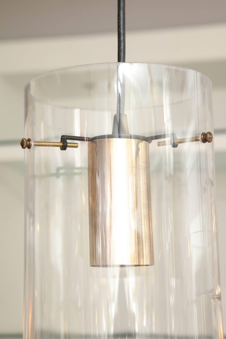 Custom Tubular Acrylic Pendant Chandelier For Sale at 1stDibs
