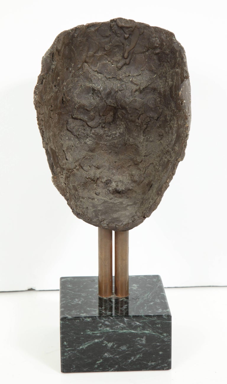 Bronze Mask on Marble Plinth at 1stDibs