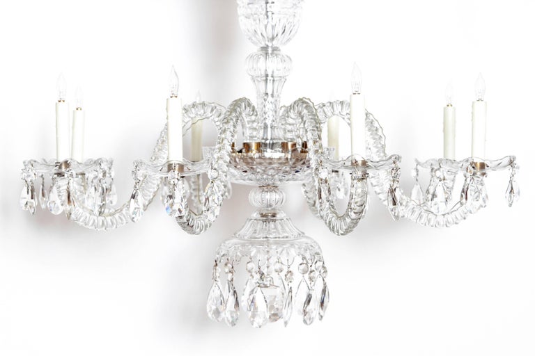 Georgian Cut-Glass Lustre / Period George III Cut Crystal Chandelier at ...