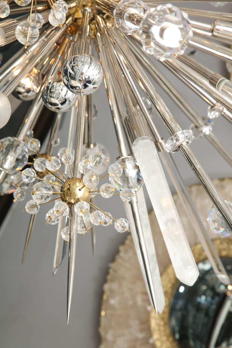 Custom Austrian Crystal and Rock Crystal Sputnik Chandelier For Sale at ...