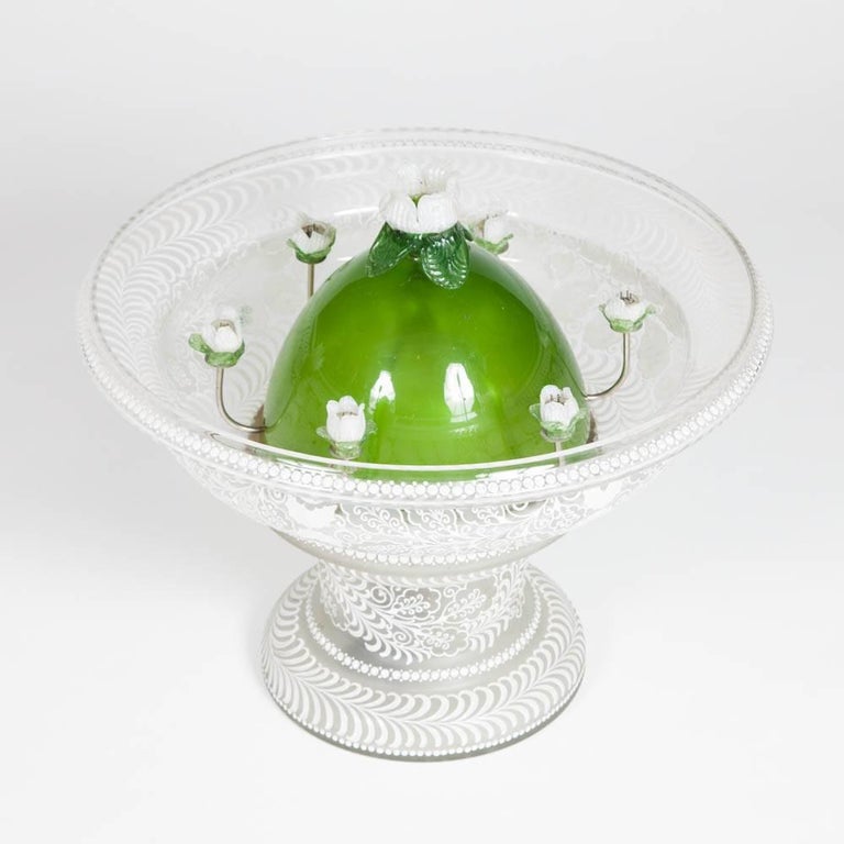 Mid-20th Century Glass Table Fountain For Sale at 1stDibs