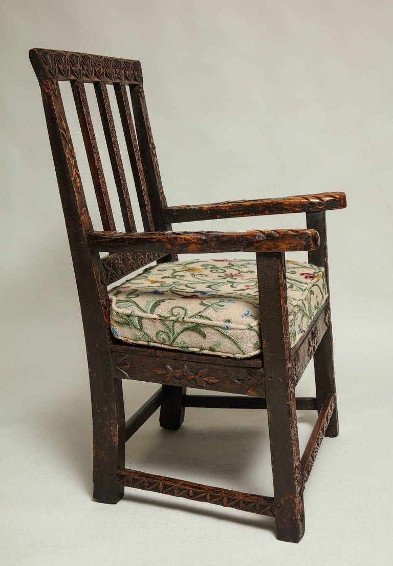18th Century English Folk Art Chair For Sale at 1stDibs