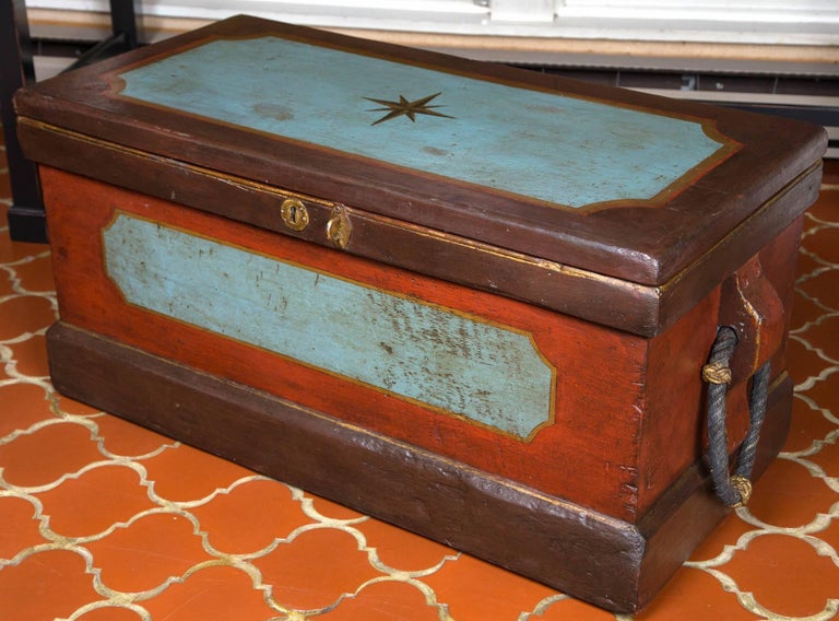 19th Century Welsh Seaman's Sea Chest For Sale at 1stDibs