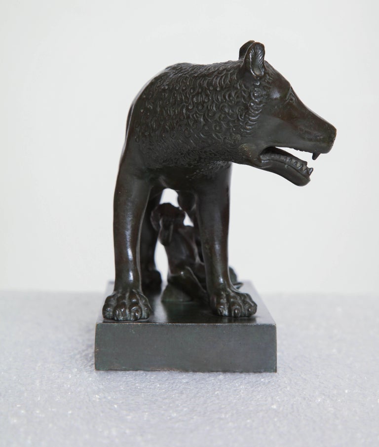 Bronze, 19th Century Italian, "La Lupa Capitolina", Capitoline Wolf at ...