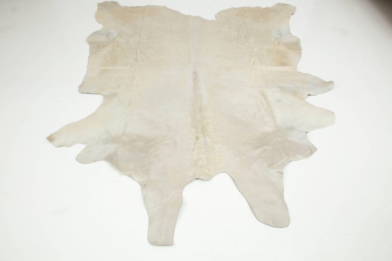 Cow Hide Rug, White at 1stDibs
