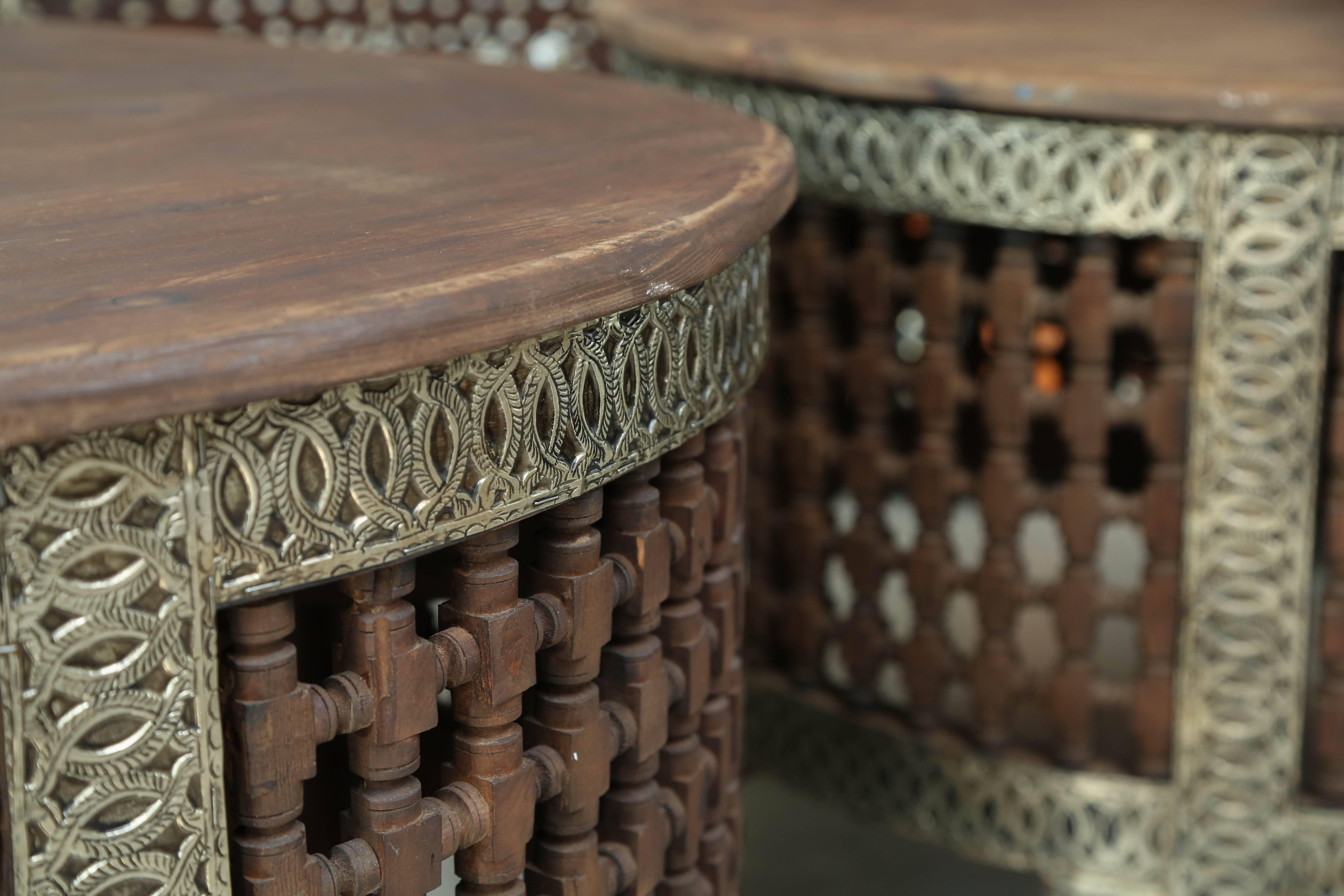 Superb Pair of Two Round Moroccan Coffee Tables at 1stDibs | moroccan ...