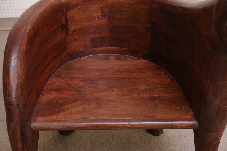 Pair of Midcentury Solid Teak Wood Leopard Chairs from Hunting Lodges ...