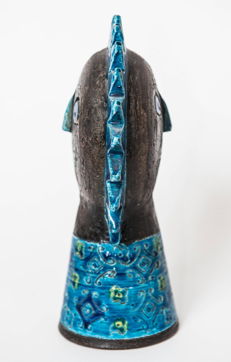 Aldo Londi and Bitossi Double-Sided Sun Head Sculpture at 1stDibs