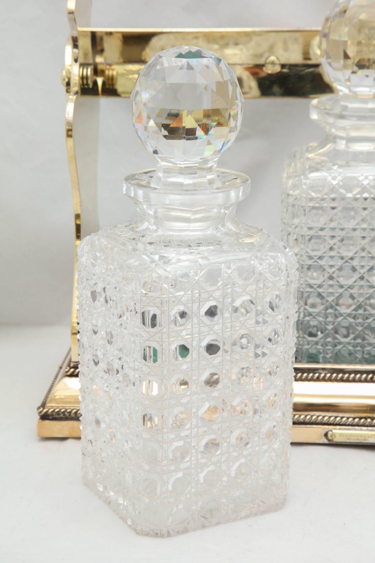 Rare, Victorian, Solid Rose Brass Three Bottle Tantalus at 1stDibs